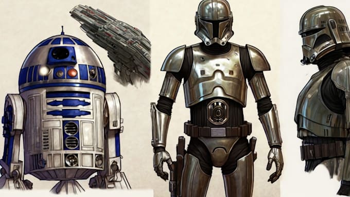 Draw your star wars sci fi character art style jedi by Hazese | Fiverr