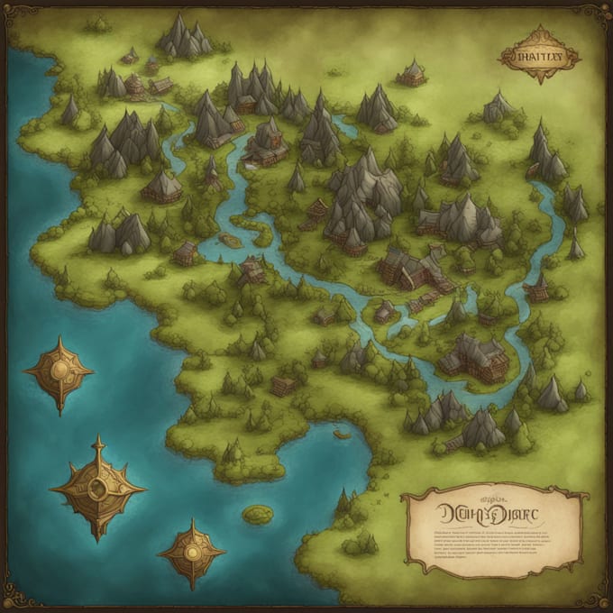 Make a high quality digital fantasy map by Jaimarks | Fiverr