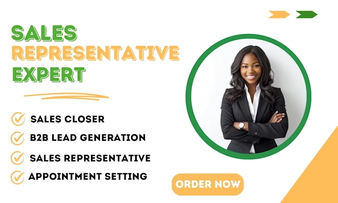 Be your expert 8 figure sales closer b2b leads salesperson sales representative by Isikay | Fiverr