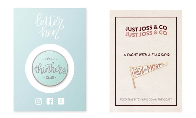 Custom enamel lapel pin stickers with matching backing card pin mockup ...
