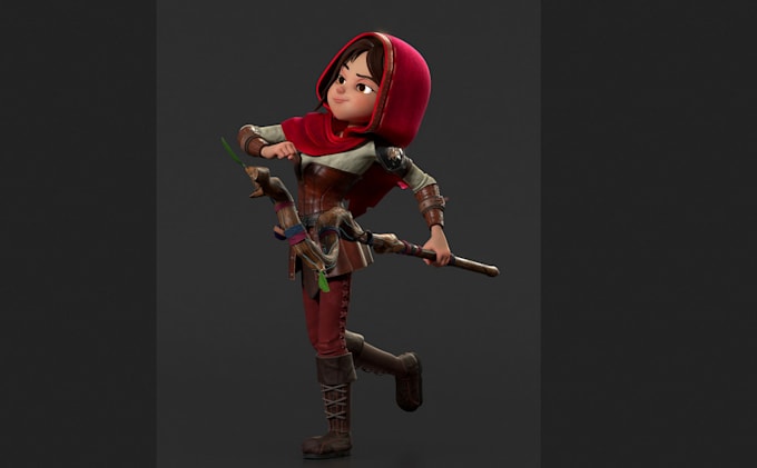 Stylized 3d character model,pbr texture,retopology,game asset,cartoon ...