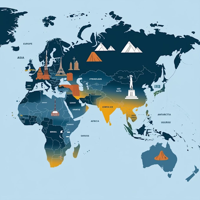 Draw vector map in illustrator by Jumoferson | Fiverr