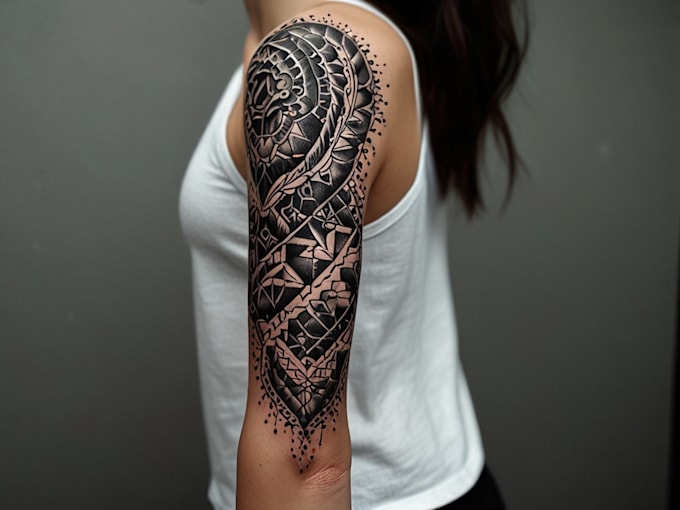 High end dotwork tattoo design for you by Keenaowler | Fiverr
