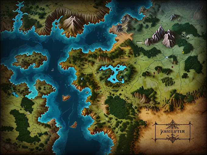 Make fantasy maps of world, region for your rpg game by Qeelinyne | Fiverr