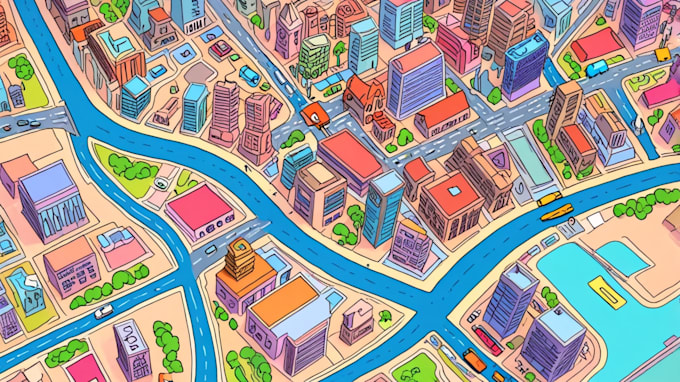 Design a map or a site plan vector illustration by Rasheowell | Fiverr