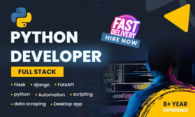 Develop python web app with django flask fast api or do data scraping by Codewithkafait | Fiverr