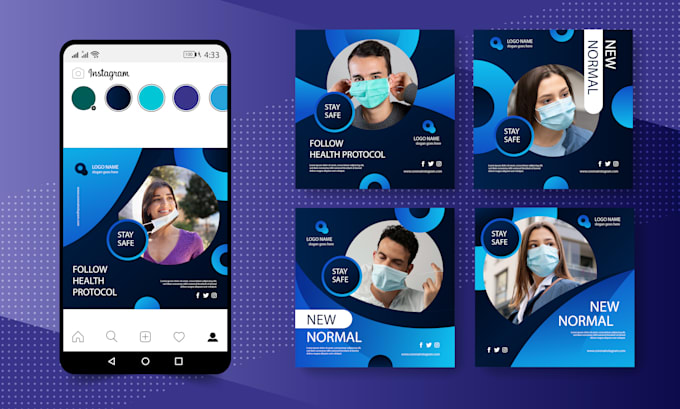 Diseño plantillas para tus redes sociales en canva by Lehanderlyn_22 | Fiverr