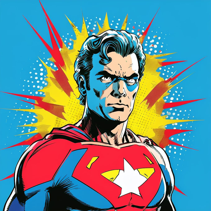 Draw comic superhero pop art by Thysdewet | Fiverr
