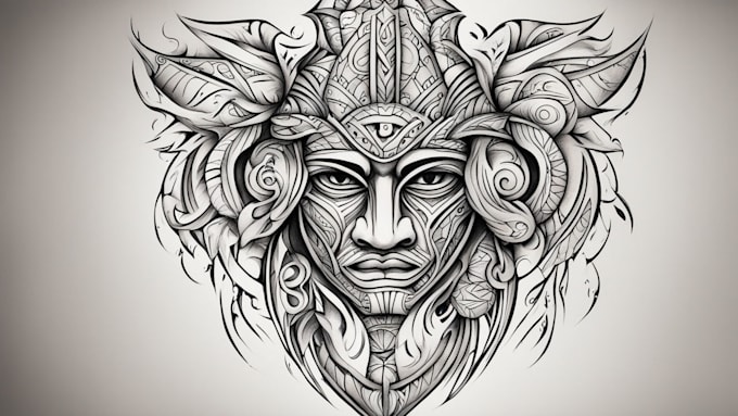 Draw a unique polynesian and tribal tattoo design by Parelams | Fiverr