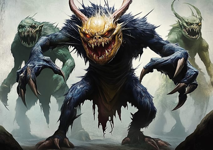 Draw fantasy or dnd creatures and monsters by Phaeryse | Fiverr