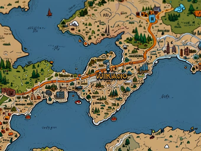 Create vector map illustration hand drawn by Dawnarks | Fiverr