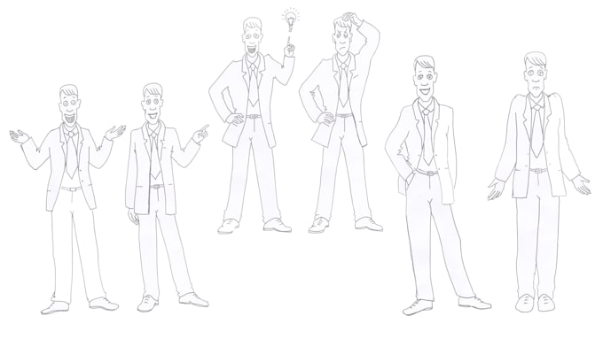Drawn custom character or object in 2 poses by Drawnart | Fiverr