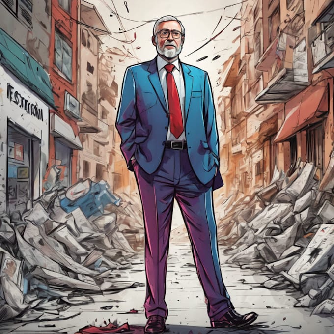 Draw a unique political cartoon art by Abenouerta | Fiverr