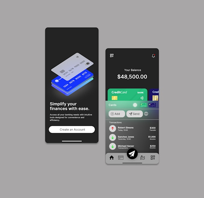 Create a ui design for a mobile app using figma by Ui_mike | Fiverr