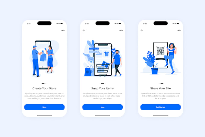 Design mobile onboarding screens and splash screens in figma by ...