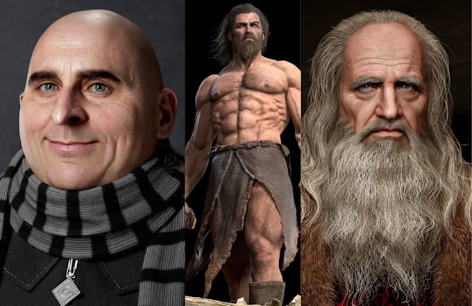 3d realistic game character design realistic 3d modeling rigging unreal engine 5 by Tatahy | Fiverr