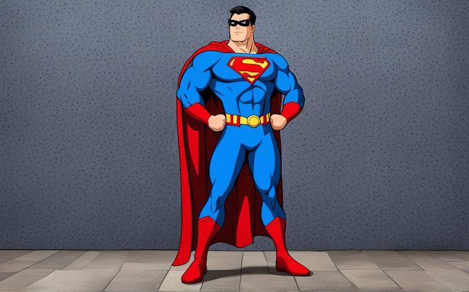Design your realistic superhero cartoon digital art illustration by ...