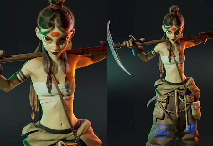 Do 3d game character modeling cartoon animation character 3d printing in blender by Faruqhb | Fiverr