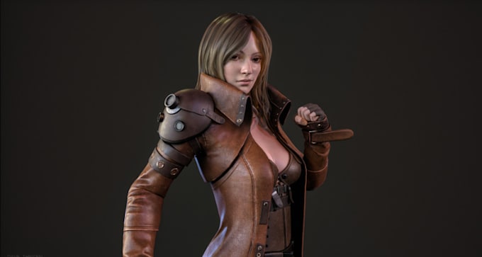 Fighting game charater, ue4,ue5 rig,face morph target, nsfw vrm model, sfm model by Jonthanic ...