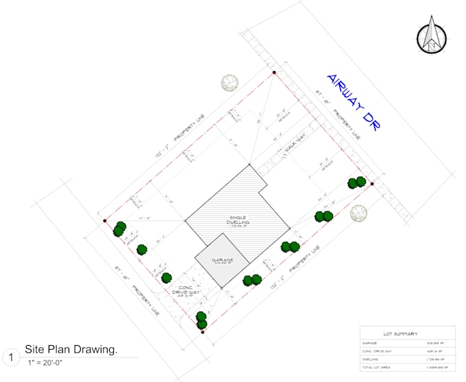 Design site plan, property layouts for city permit from google maps by ...