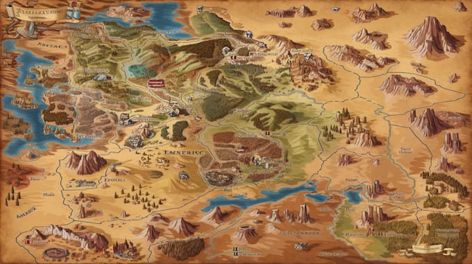 Draw a professional fantasy map for you by Demarienson | Fiverr