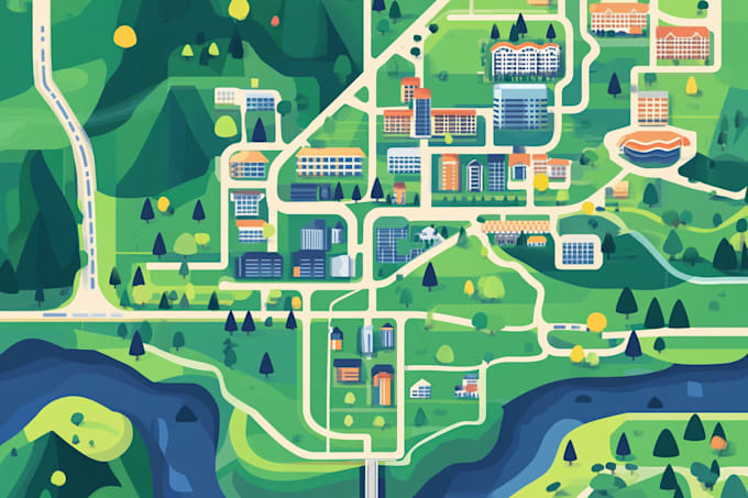 Do vector map illustration and event map by Coniquwrence | Fiverr