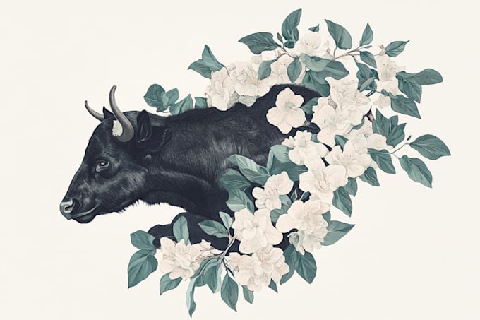 Draw an animal and botanical illustration by Ericsoson | Fiverr