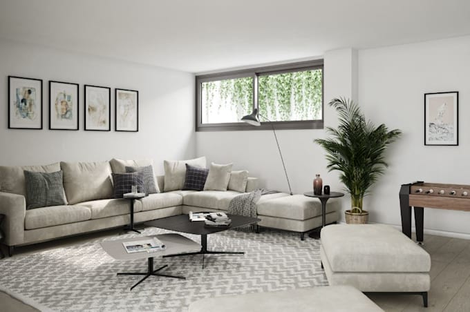 Make interior design in sketchup,3d model in blender,vray rendering ...