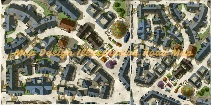 Illustrate fantasy map building line art location map illustration dnd ...