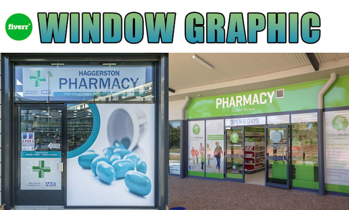 Craft unique shopfront window graphics , window sticker, decal, signage ...