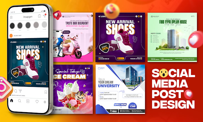 Design attractive social media posts and advertising by Pxlpoet | Fiverr