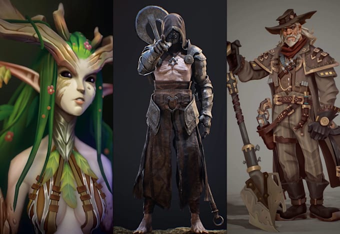 Create 3d character modeling unreal engine 3d game character realistic 3d model by Olajoseph085 ...