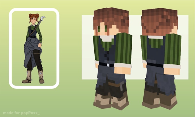 Make a custom minecraft skin by Ryandrake174 | Fiverr