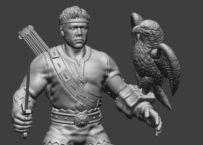 Form 3d realistic digital sculpture, create stl file, optimize 3d file ...