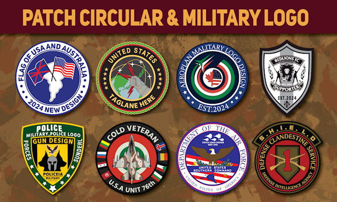 Design patch, military, army, tactical, badge stickers, circular and ...