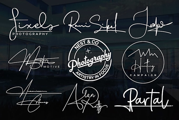 Design a modern signature, handwritten, scripted, cursive logo by ...