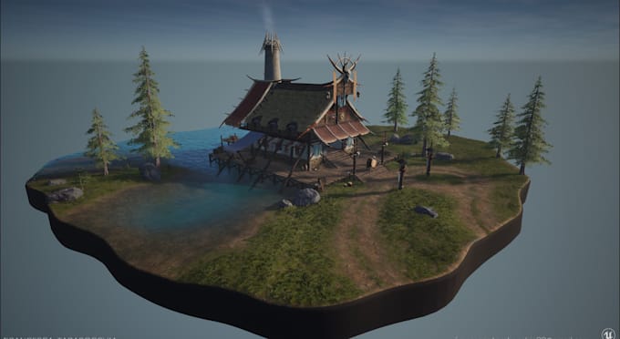 Do 3d Game Environment Level Design Game Map In Unreal Engine5 Game