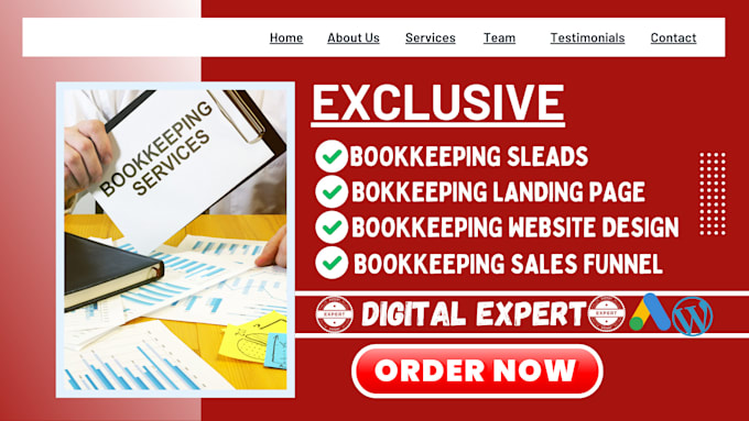 Design a clean and responsive bookkeeping, accounting and hotel booking ...