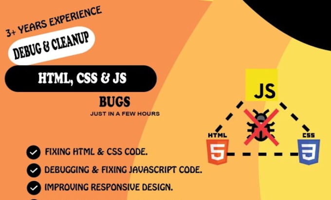 Fix any bugs, resolve error html, css, react js code in 24hr by Naseeb_expert1 | Fiverr