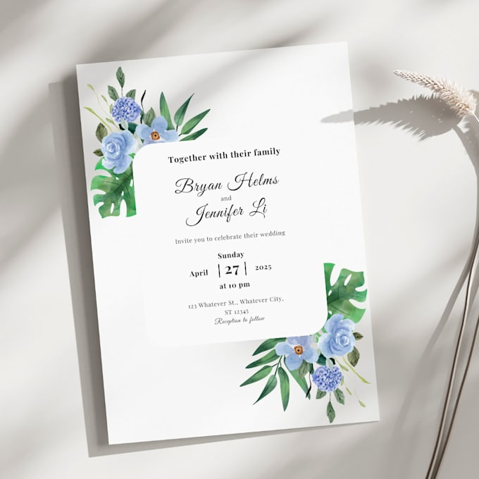 Design the most beautiful wedding invitation by Pirraaction | Fiverr