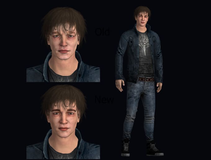 3d female tattooed character,game human model, dayz,ue5,3d roblox model ...