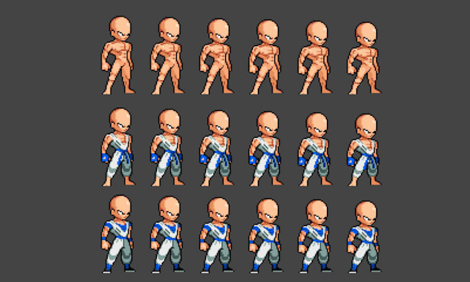 Do pixel art, pixel animation, pixel sprite sheet, rpg game character ...