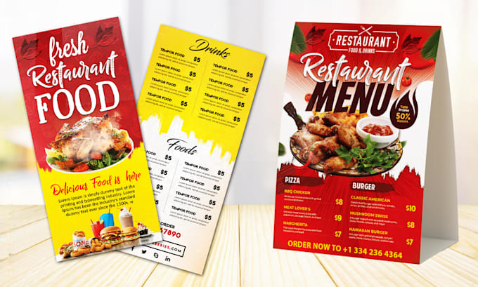 Do digital menu, food menu, price list, restaurant menu, café menu ...