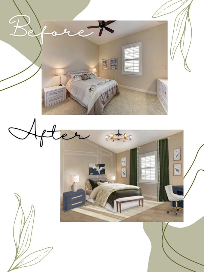 Create a 2d room design room refresh for you by Sunshine2nyc | Fiverr