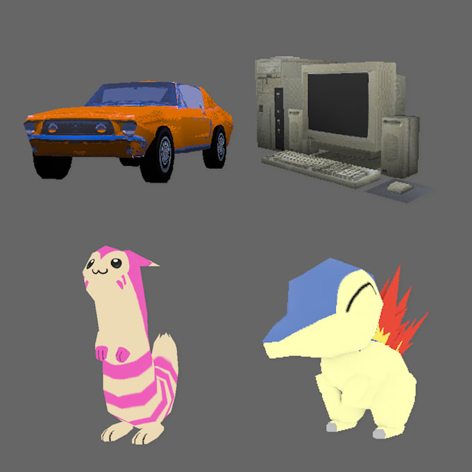 Create a ps1, n64 low poly model by Rick_rodriguez | Fiverr