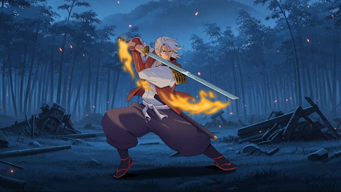 Dibuja arte de anime personalizado, personaje o personaje de fan art.