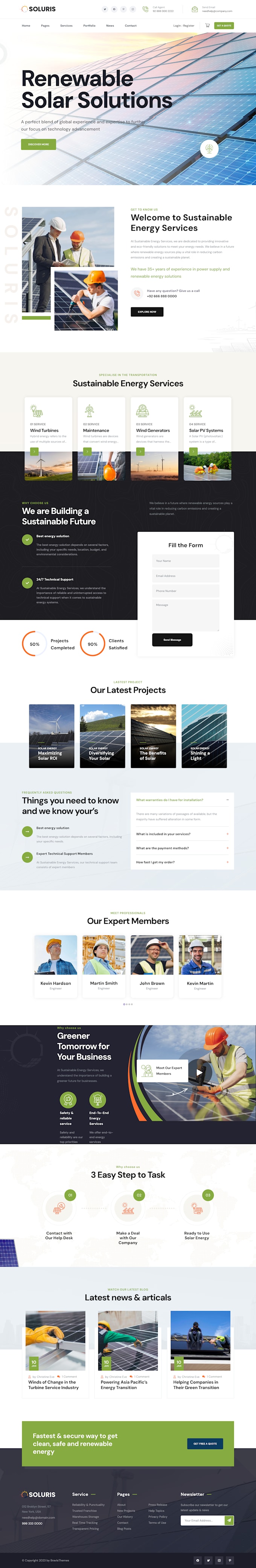 Design a mobile responsive solar website design by Deepakt007 | Fiverr