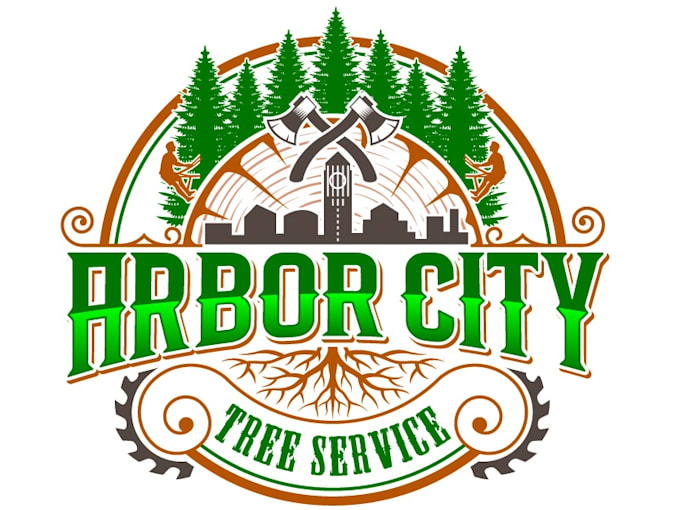 Design a professional tree service logo by Docen_kozin | Fiverr
