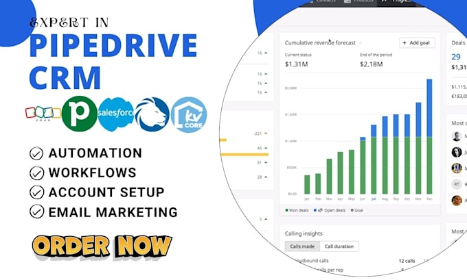 Setup pipedrive crm hubspot gohighlevel jobnimbus automation clickup pipeline by Crmgurux | Fiverr