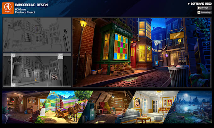 Create stunning 2d backgrounds for games by Catsoki | Fiverr